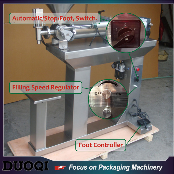 50 KG Filling Precision ≤1% DUOQI G1WLD Vertical Automatic Pump Liquid Paste Filling Machine